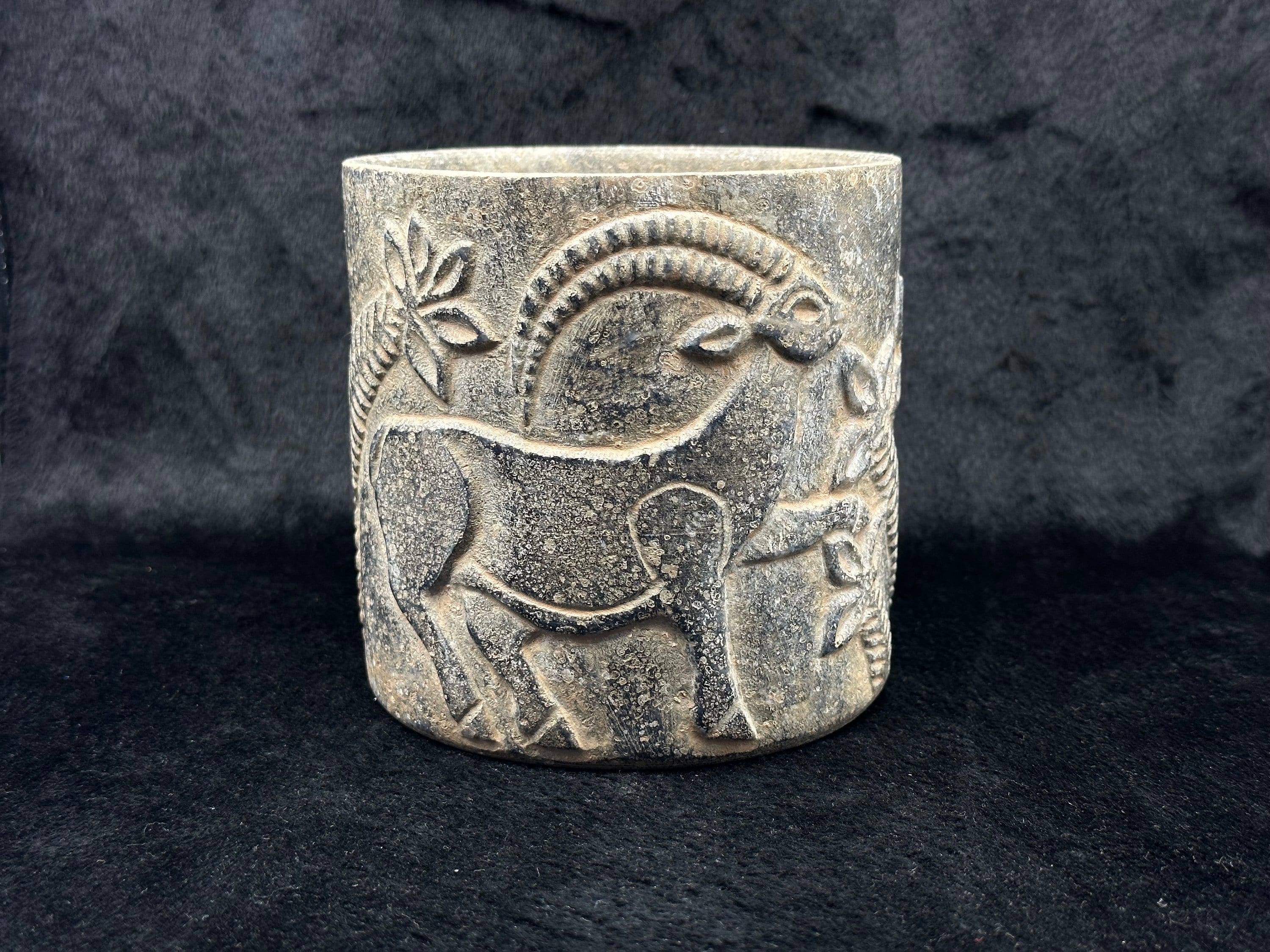 Ancient Near Eastern Jiroft Civilization Chlorite Stone Old Drinking ...