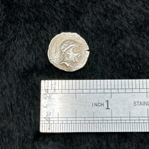 Authentic Beautiful Ancient Bactrian Solid Silver Coin in Good ...