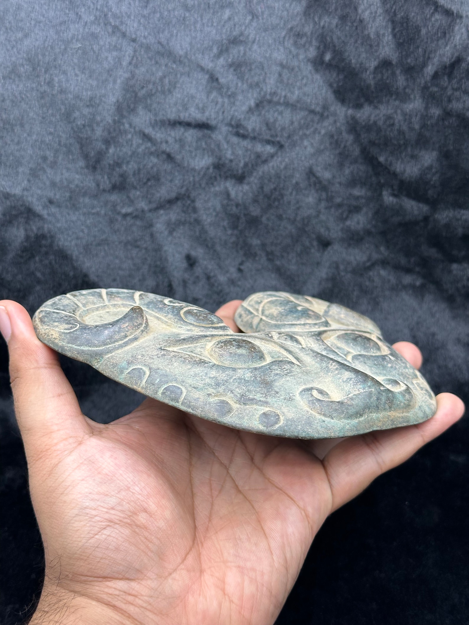 Very Old Archaic Bronze Taotie Mask Late Shang to Western Zhou Dynasty ...