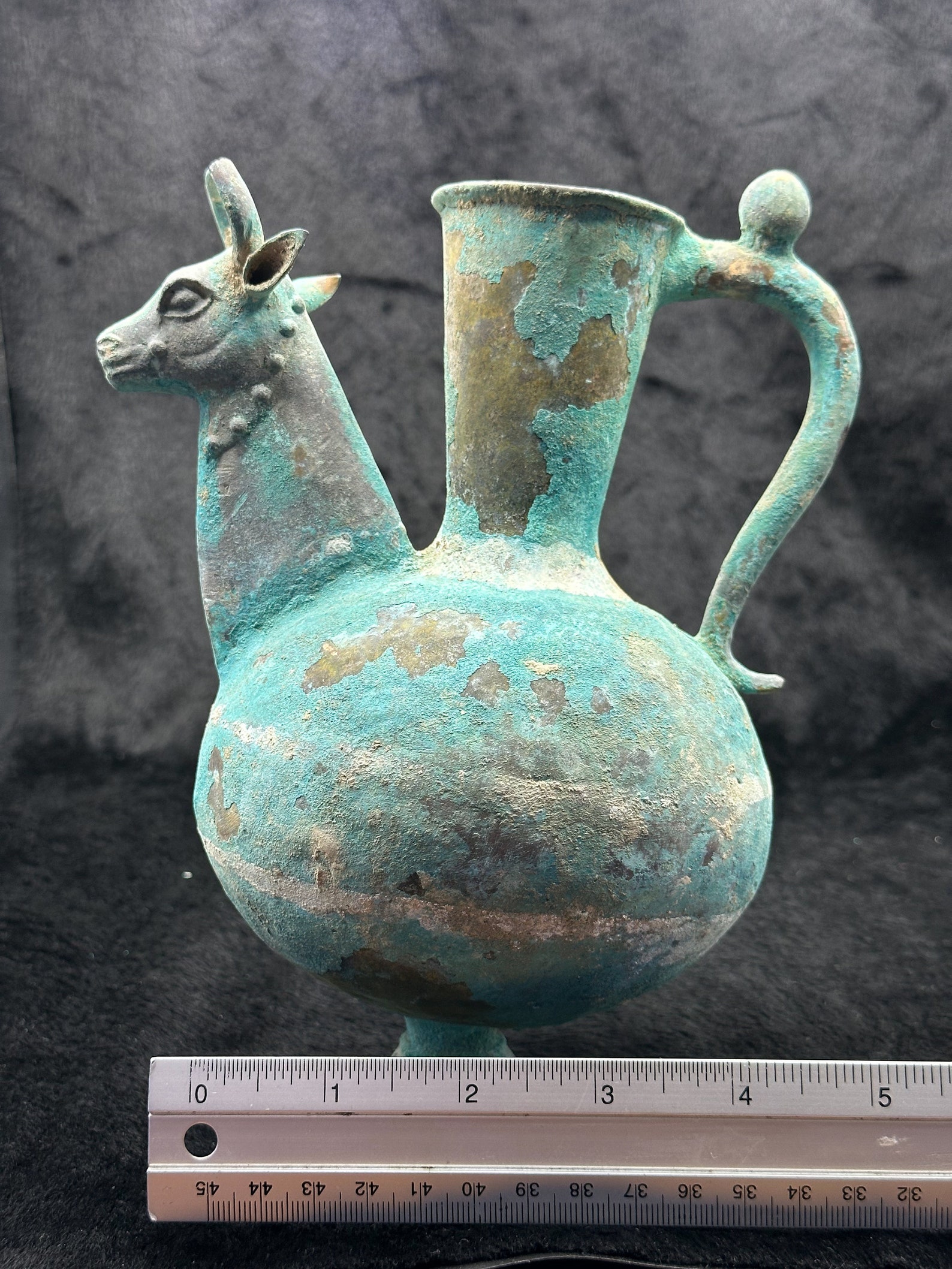 Ancient Near Eastern Empire Bronze Ewer With Protome of a Cow - 5th ...