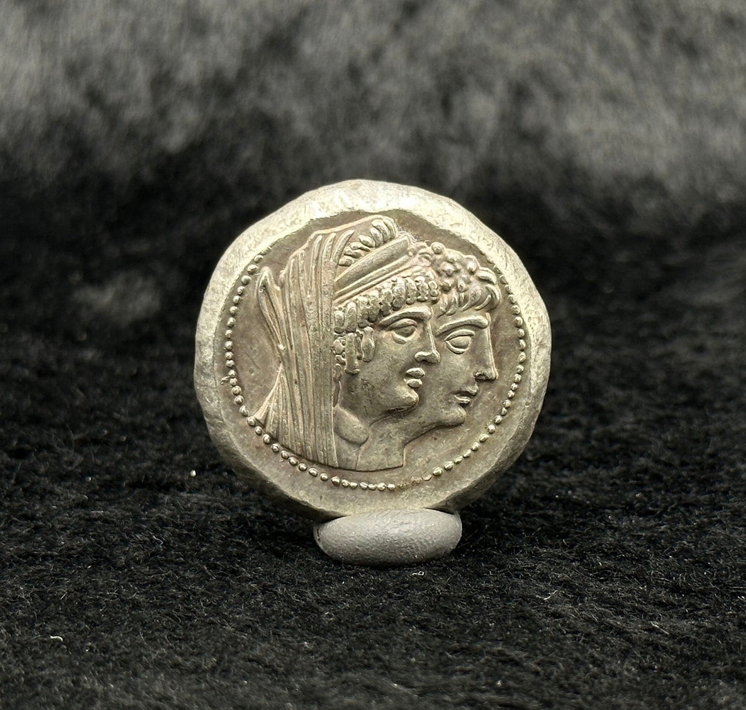 Ancient Roman Empire Queen Twin Face Unique Silver Plated Good ...