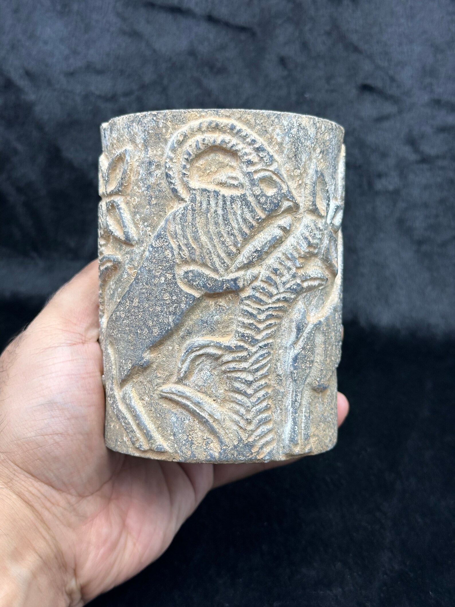 Ancient Jiroft Chlorite Stone Cup, Animal Decorated Vessel (2500 BC) - Etsy