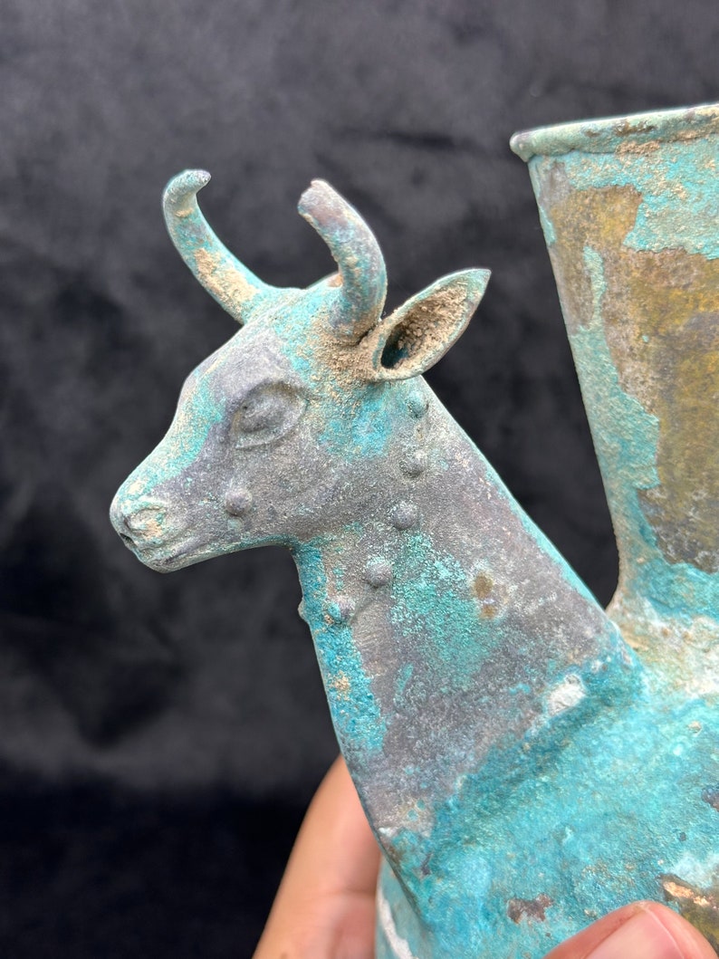 Ancient Near Eastern Empire Bronze Ewer With Protome of a Cow - 5th ...