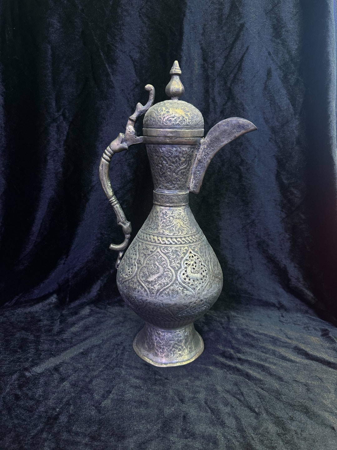 Beautiful Islamic Safavid Artifact Engraved White Metal Museum Quality ...