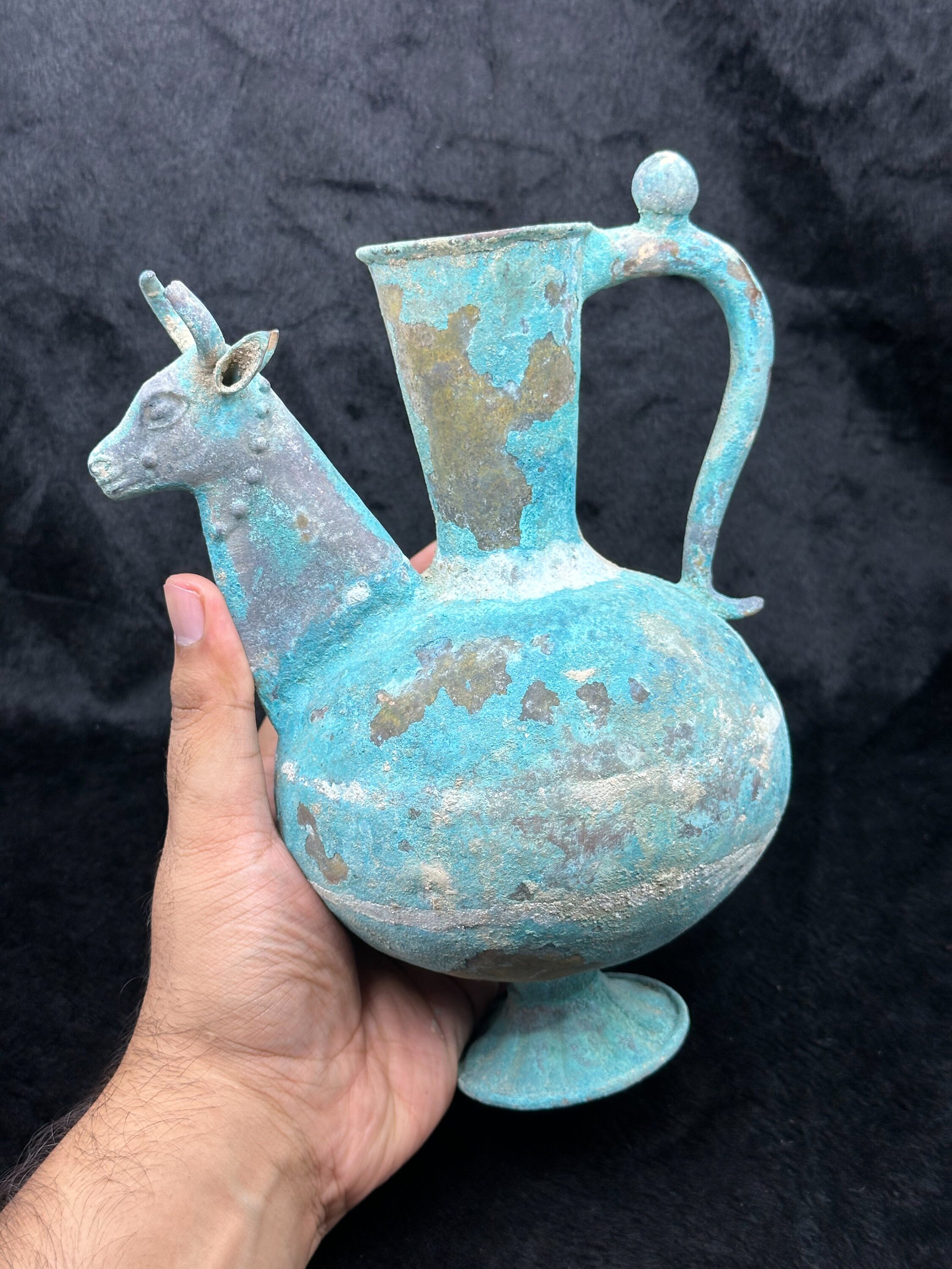 Ancient Near Eastern Empire Bronze Ewer With Protome of a Cow - 5th ...