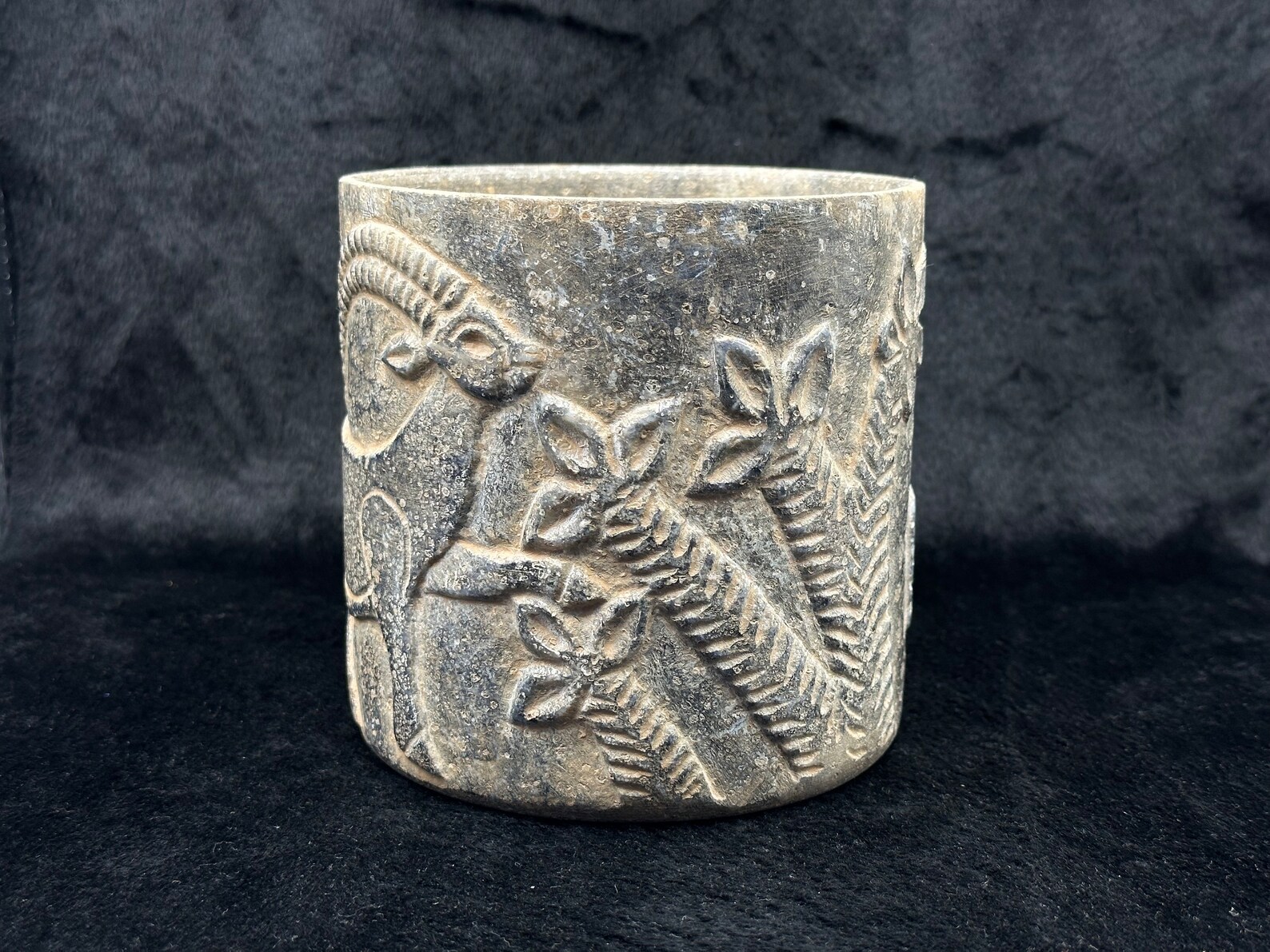 Ancient Near Eastern Jiroft Civilization Chlorite Stone Old Drinking ...
