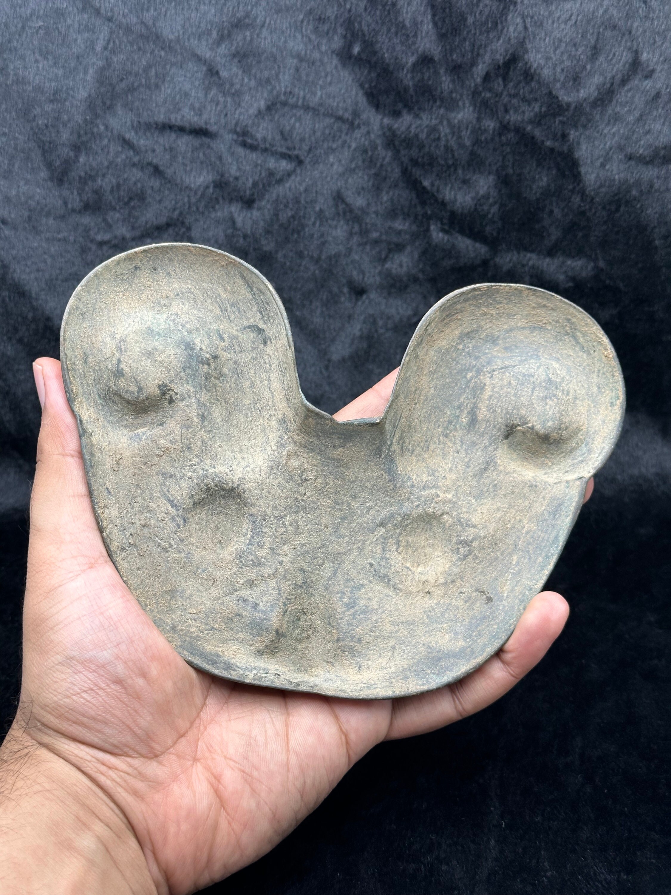 Very Old Archaic Bronze Taotie Mask Late Shang to Western Zhou Dynasty ...