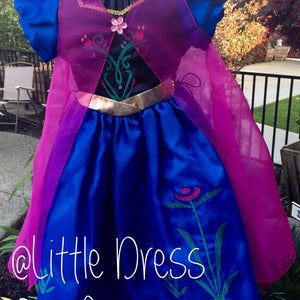 Princess Anna Inspired Dress: Blue Ball Gown With Cape - Etsy