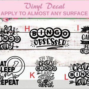 Bingo Decal Bingo Sticker Bingo Queen Decal Crazy Bingo - Etsy