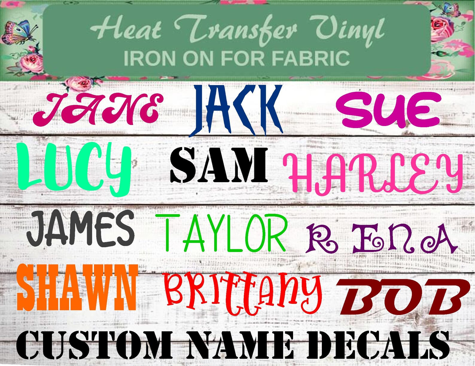 Custom Name Iron On Personalized Name Iron On Name Iron On - Etsy
