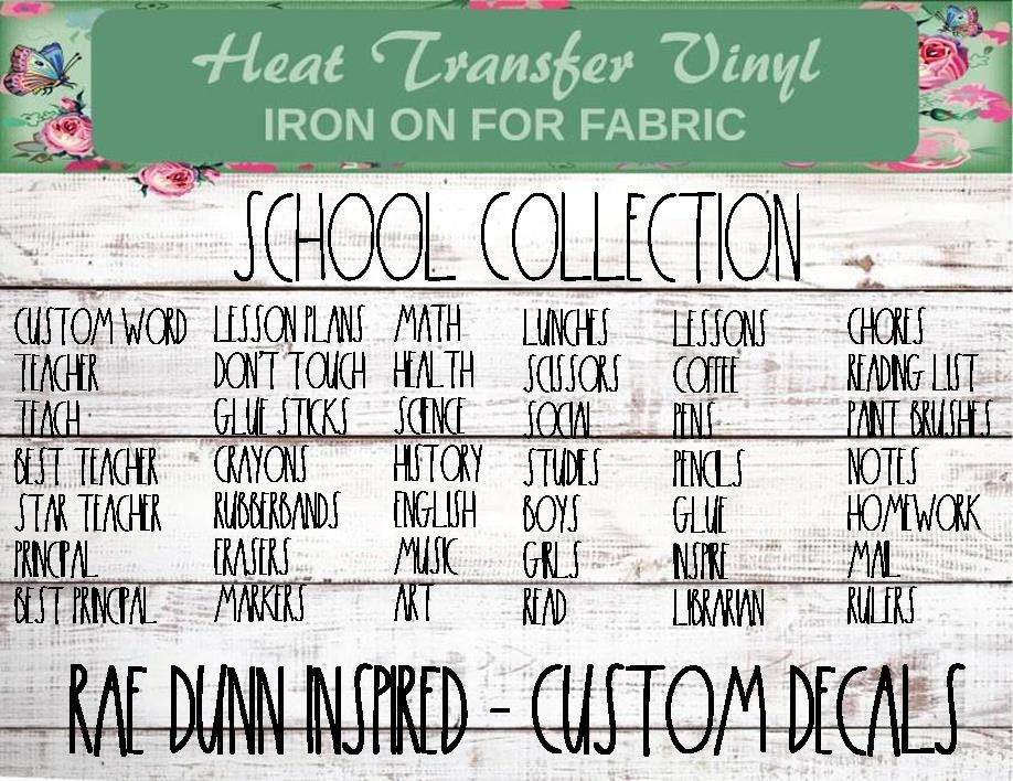 Rae Dunn Inspired Iron On Custom Family Decal Custom Name - Etsy