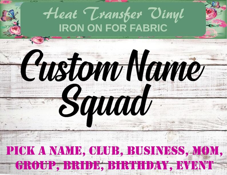 Custom Squad Shirt Custom Squad Decal Personalized Squad - Etsy