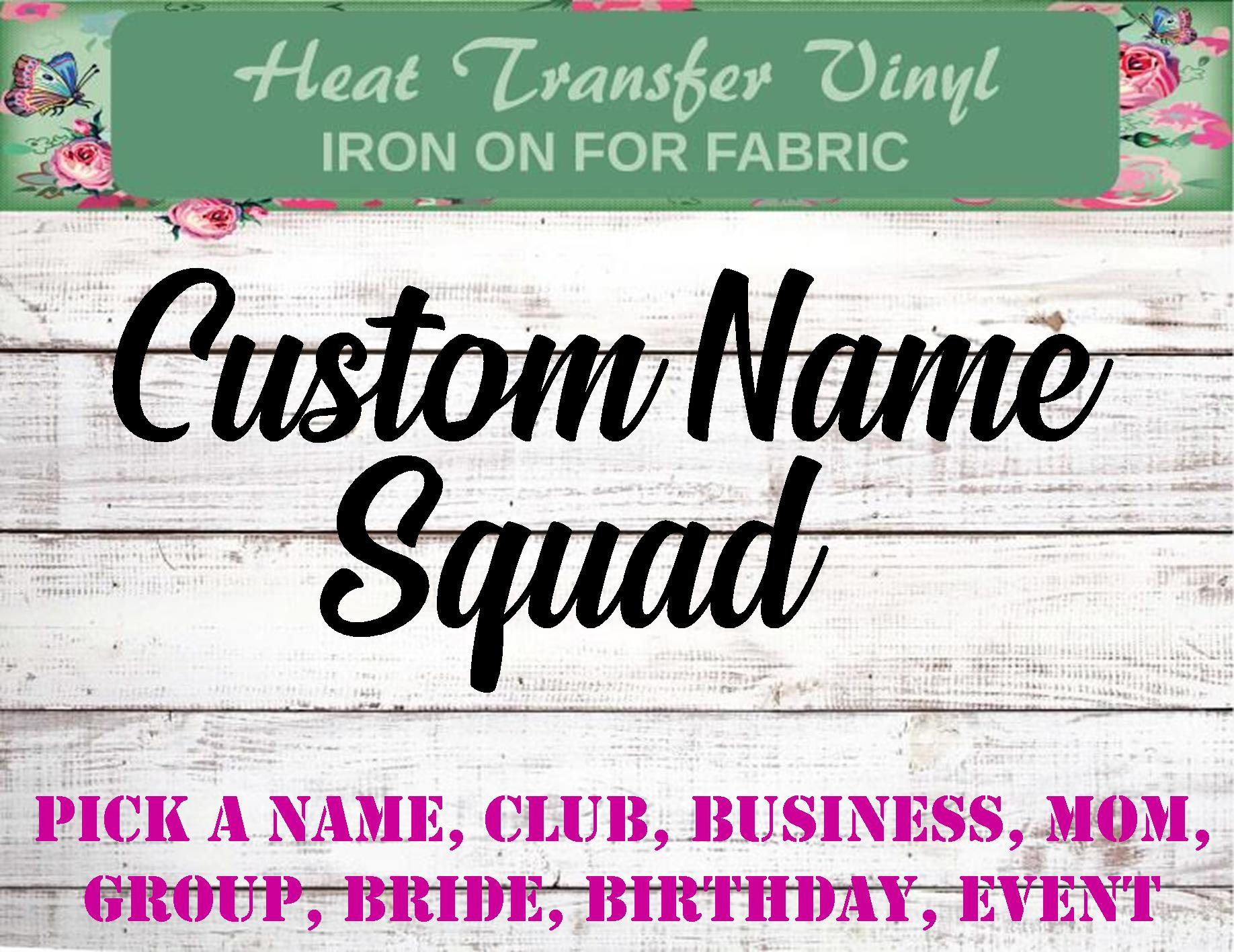 Custom Squad Shirt, Custom Squad Decal, Personalized Squad Decal, Bride ...