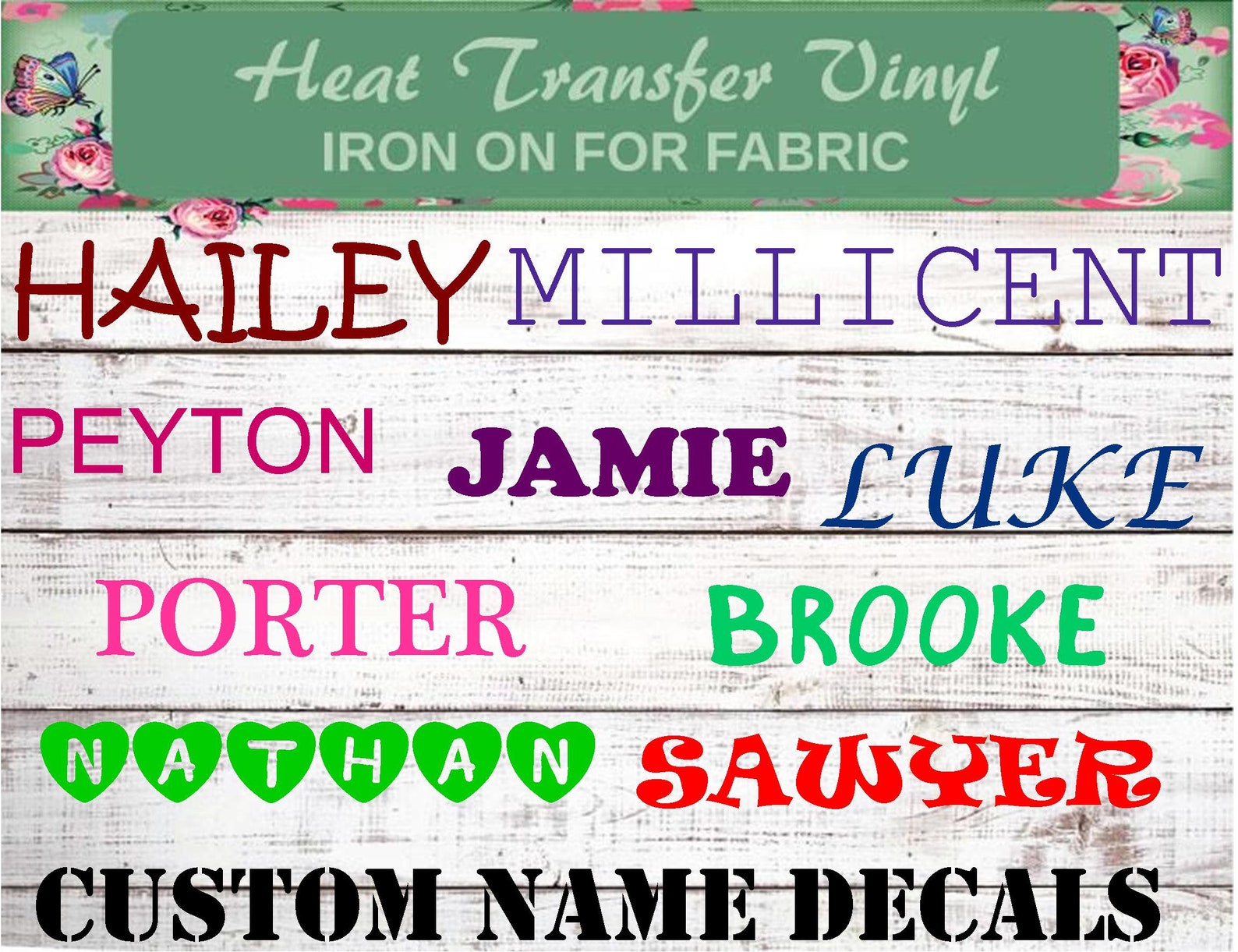 Custom Iron On, Custom Tshirt Iron On, HTV Decal, Iron on Decals, Shirt ...