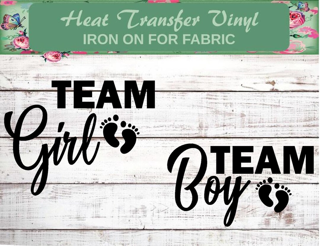 Baby Reveal, Iron On, Team Boy or Team Girl, Boy or Girl Reveal Party ...