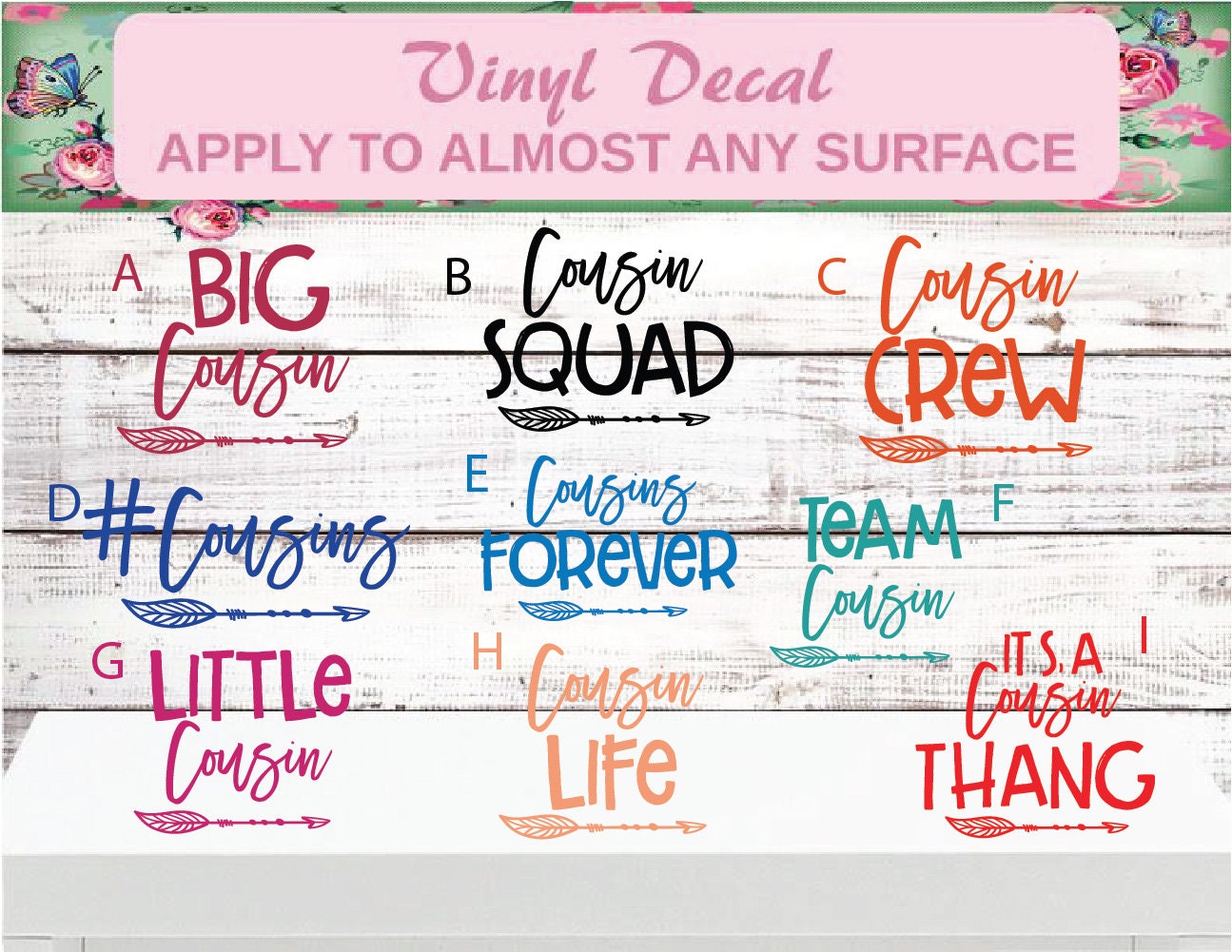 Cousin Crew Cousin Decal Cousin Squad Little Cousin Big | Etsy