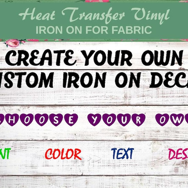 Custom Shirt Iron on Decals - Etsy