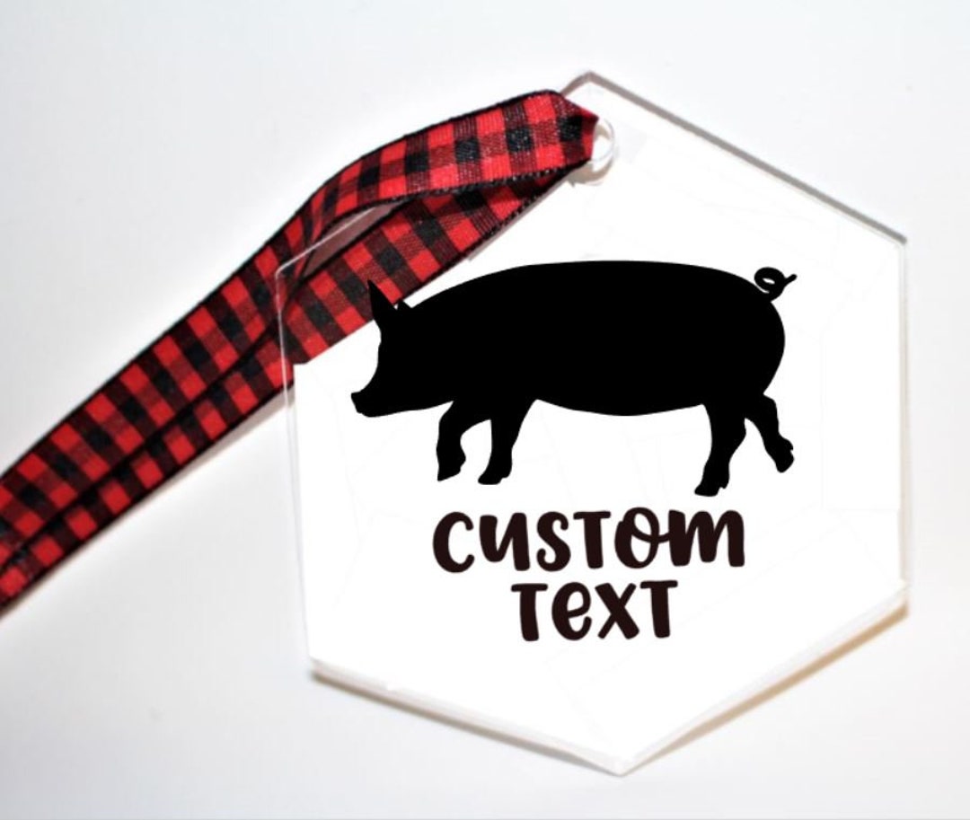 Custom Pig Ornament, Pig Ornament, Pig Christmas, Sow Ornament, Boar ...