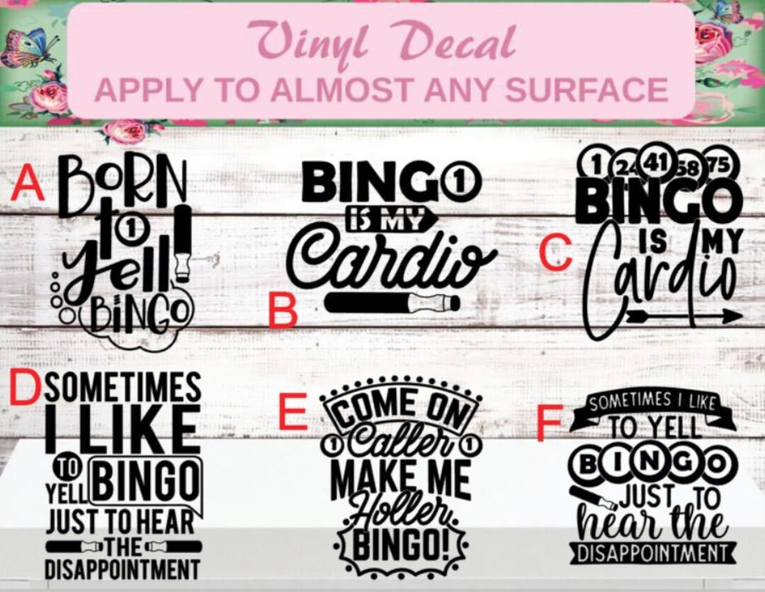 Bingo Decal Bingo Sticker Bingo Queen Decal Crazy Bingo - Etsy