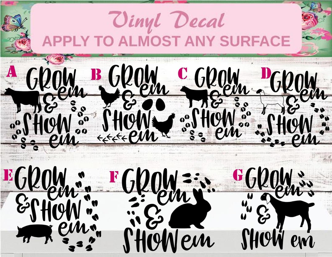 Farm Animal Decal, Cow Sticker, Stock Show Life, Show Life Decal, Grow ...