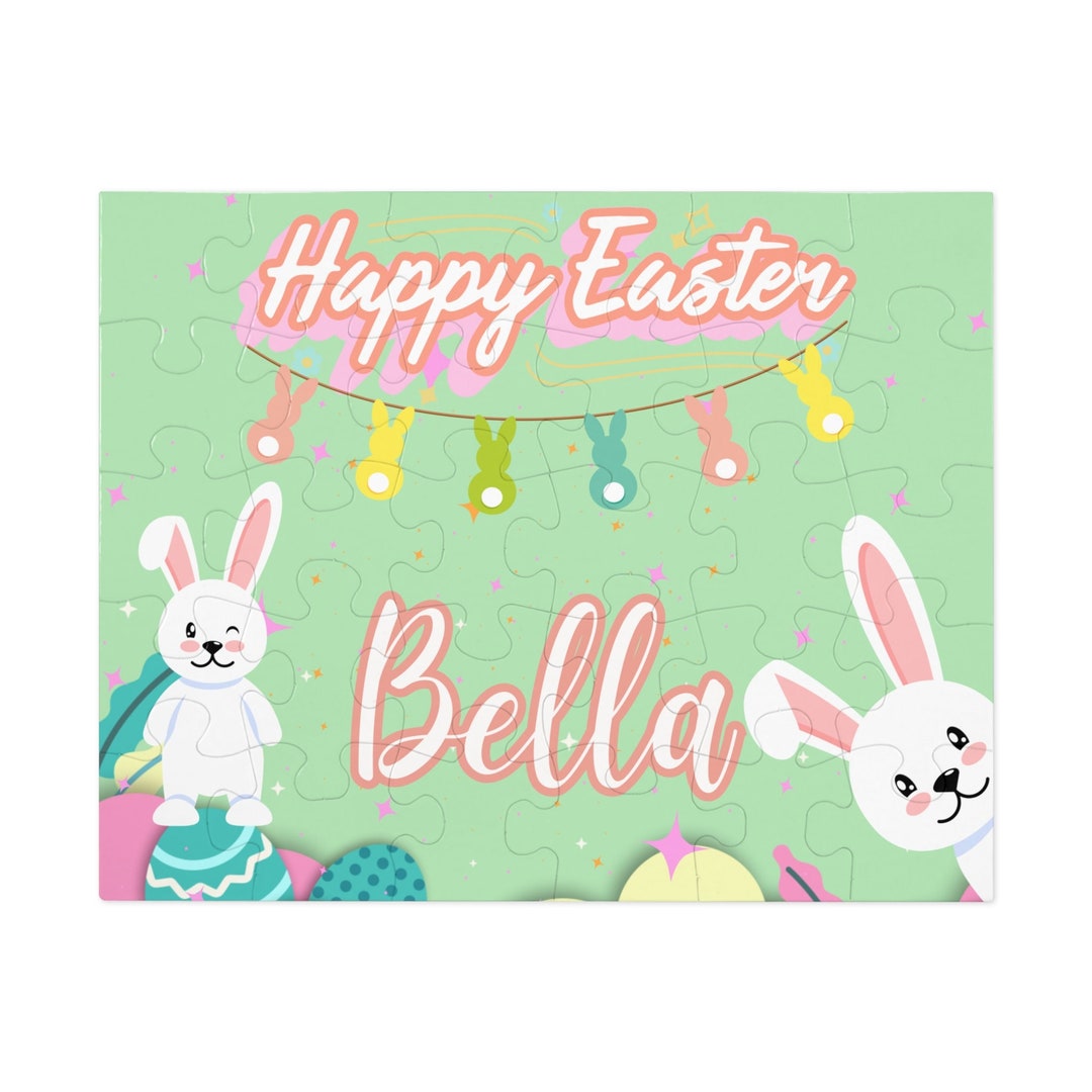 Happy Easter Puzzle Sublimation Design Template, Egg Hunt Digital Kid ...