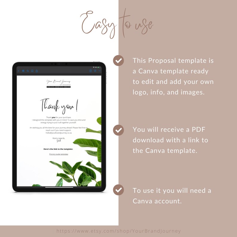 Canva Client Proposal Template - Etsy