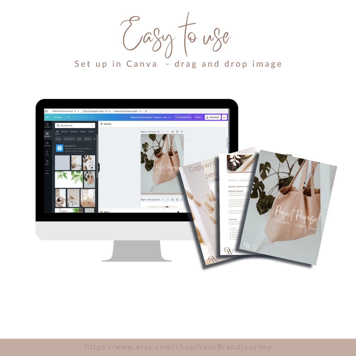 Canva Client Proposal Template - Etsy