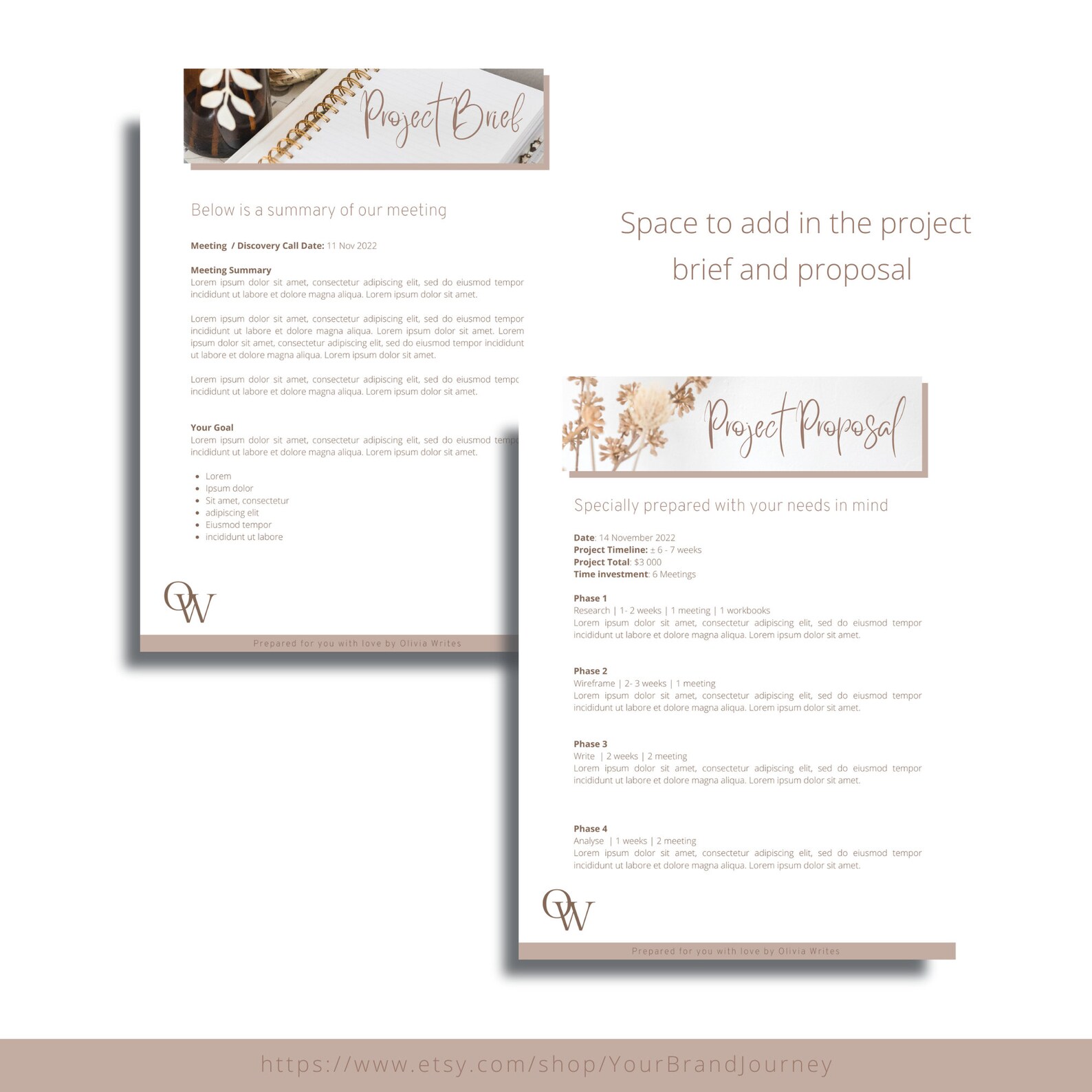 Canva Client Proposal Template - Etsy