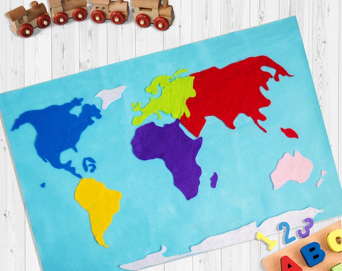 Felt Pirate Treasure Map Play Mat for Pretend Play, Treasure Hunt ...