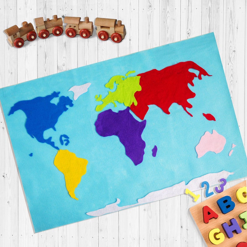 Felt World Map - Etsy
