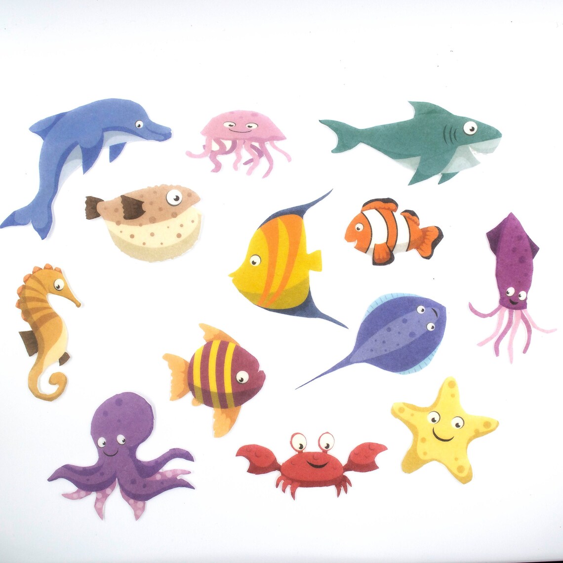 Felt Board Sea Animals Set Cute Marine and Ocean Animals - Etsy