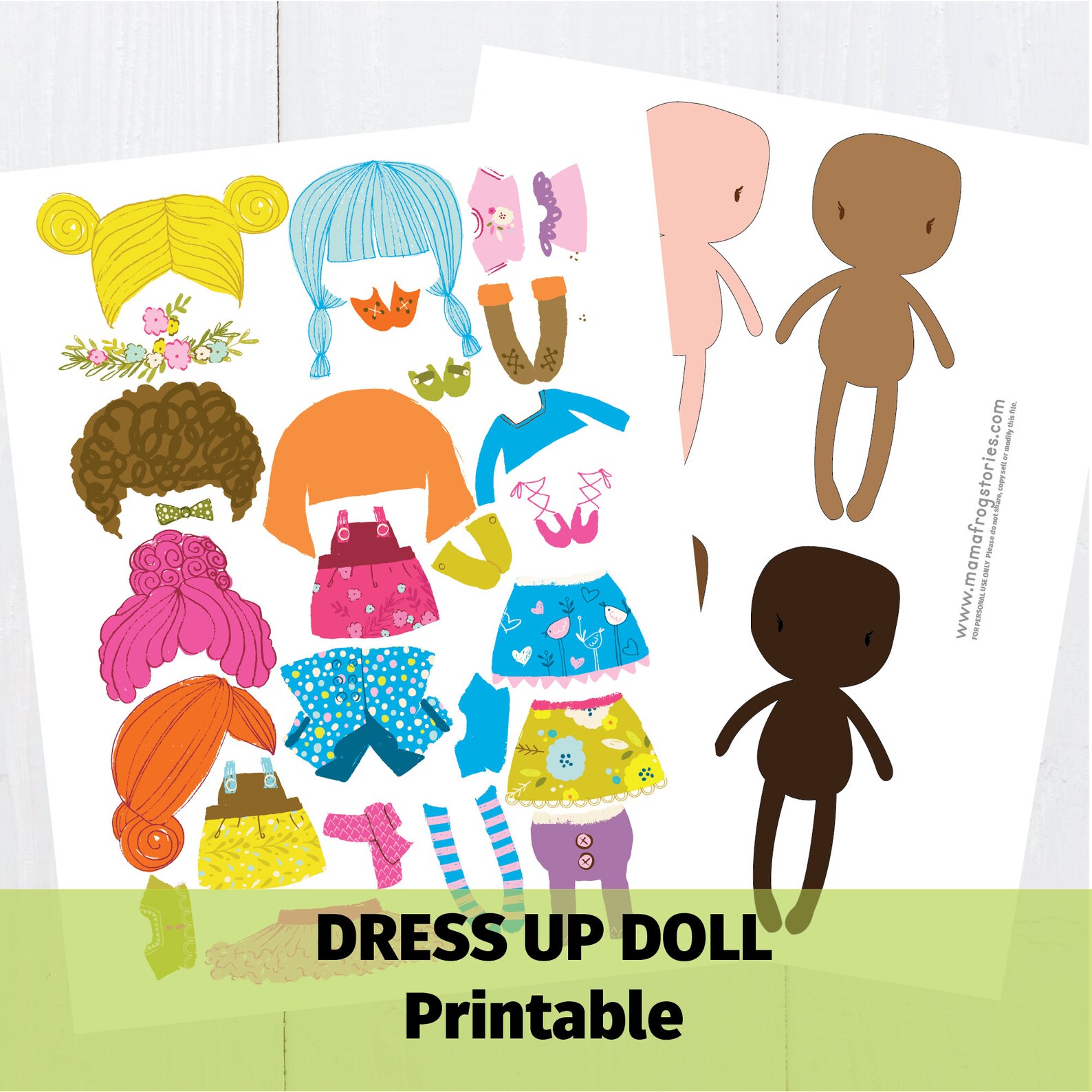 Digital Paper Dolls Bundle, Boy and Girl Dress up Paper Dolls, Digital ...