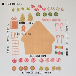 Gingerbread House DIY Kit Felt Play Food Decorating Set Stocking ...