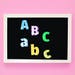 Kids Alphabet Toy, Rainbow Felt Letters, Uppercase and Lowercase ...