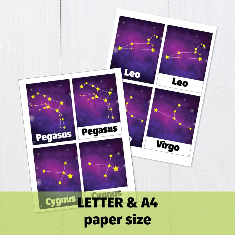Astronomy Printable Montessori Materials, Constellation Flash Cards and ...
