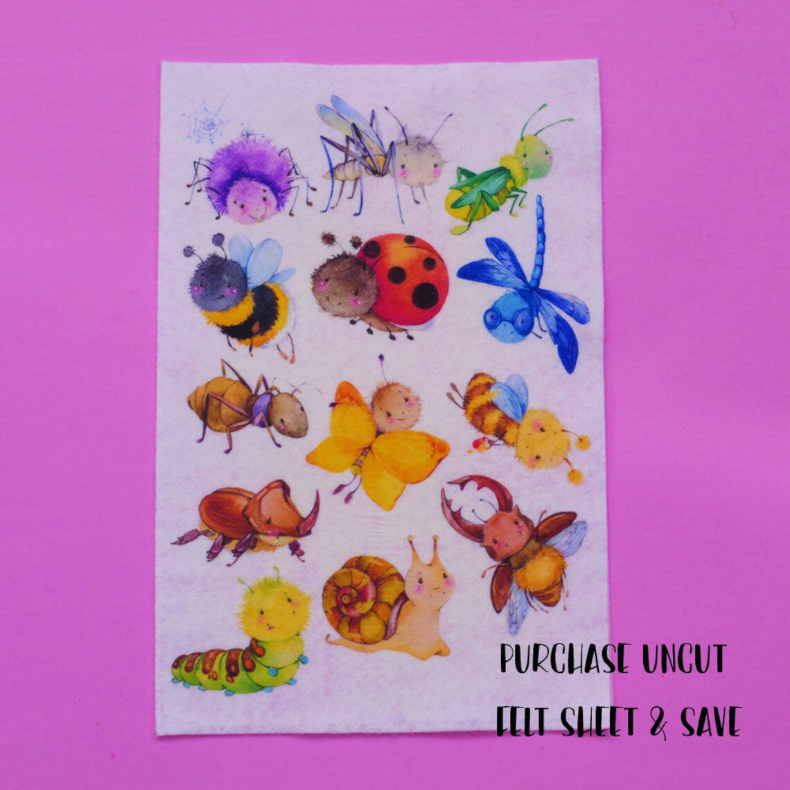 Preschool Felt Toy Set Felt Insects Cute Bugs Toy Felt - Etsy
