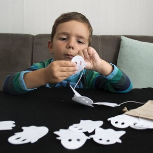 Felt Ghost Garland, Halloween Activity Kit for Preschool and ...