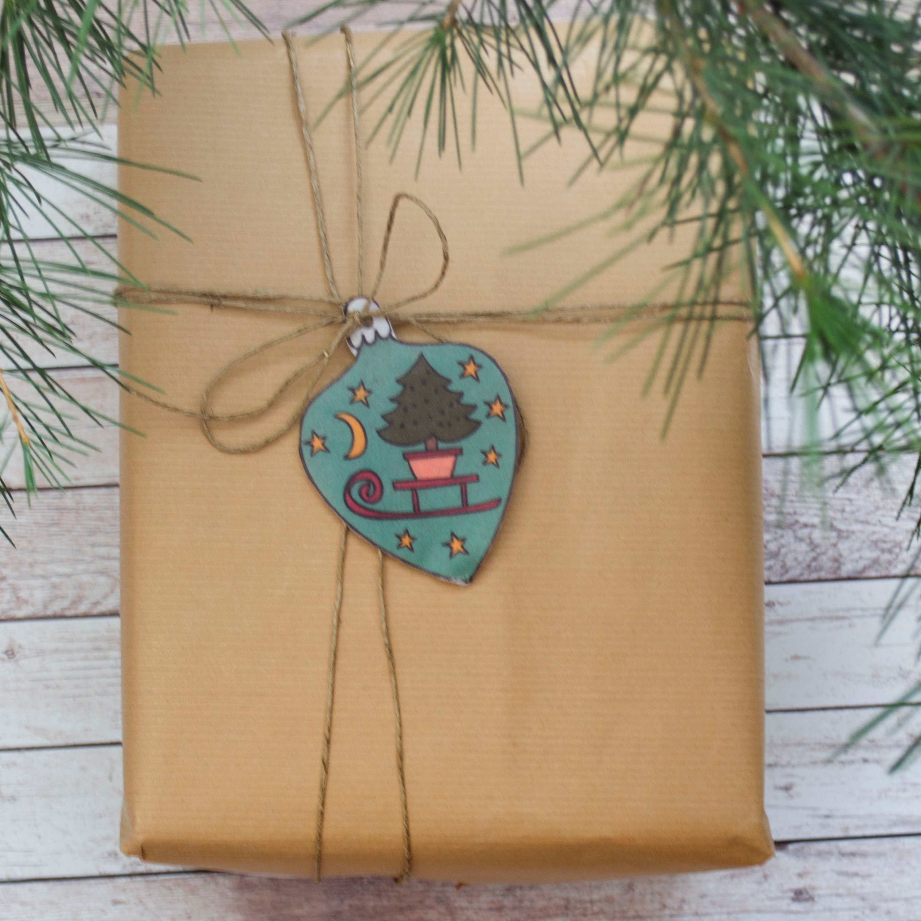 Christmas Ornament Gift Tags Set of 8 Vintage Felt Ornaments - Etsy