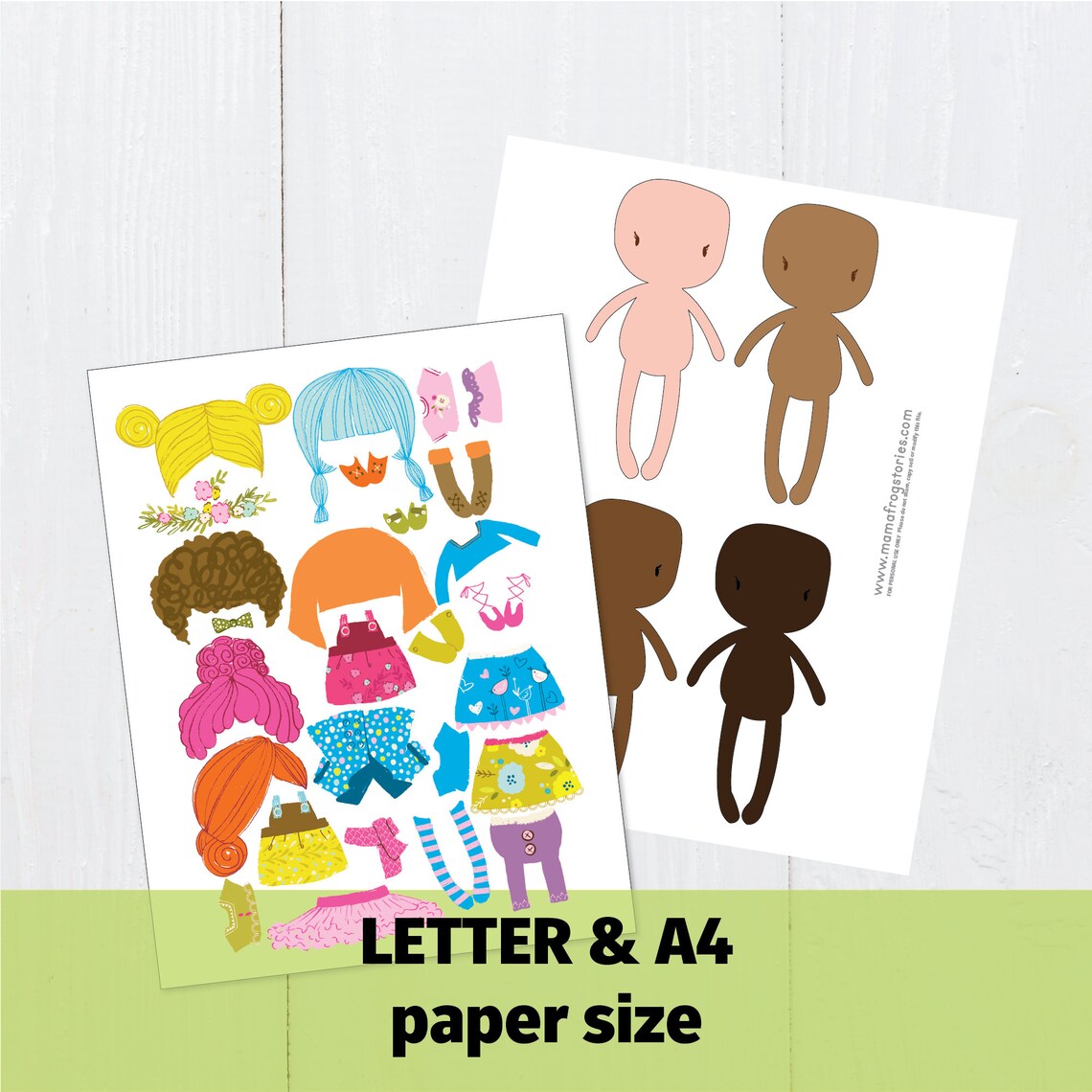 Digital Paper Dolls Bundle, Boy and Girl Dress up Paper Dolls, Digital ...