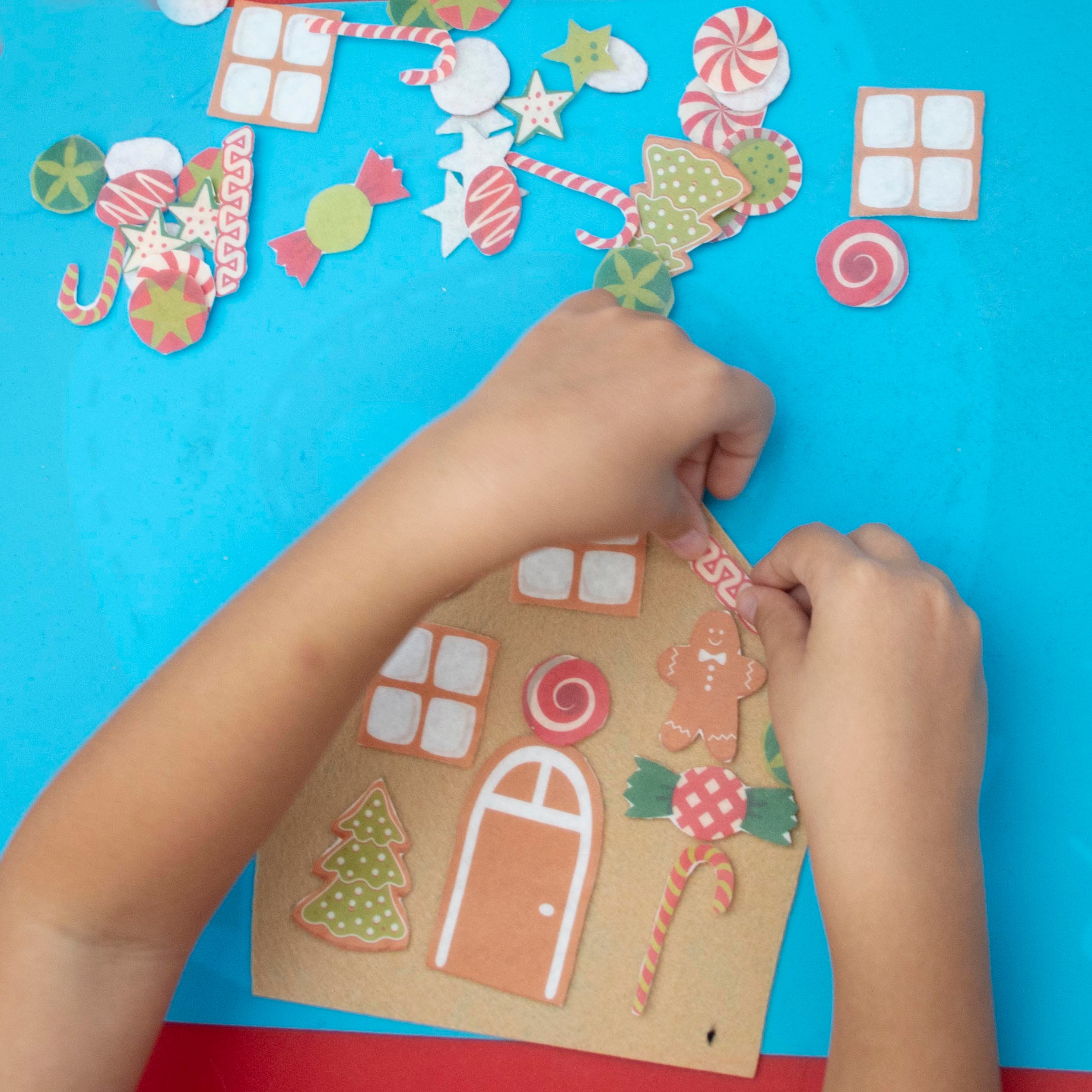 Gingerbread House DIY Kit Felt Play Food Decorating Set - Etsy