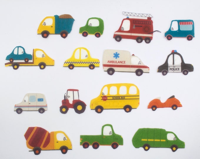 Felt Cars Set, Travel Felt Stories, Early Learning Activity Board Toy ...