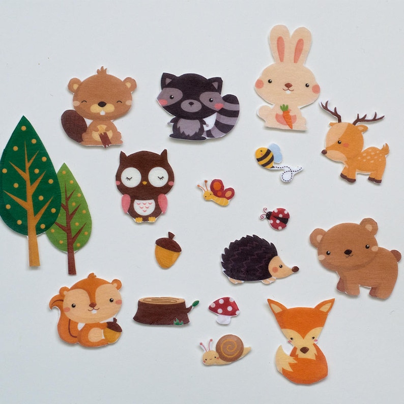 Woodland Animals Felt Board Stories, Forest Animals Toy for Travel ...