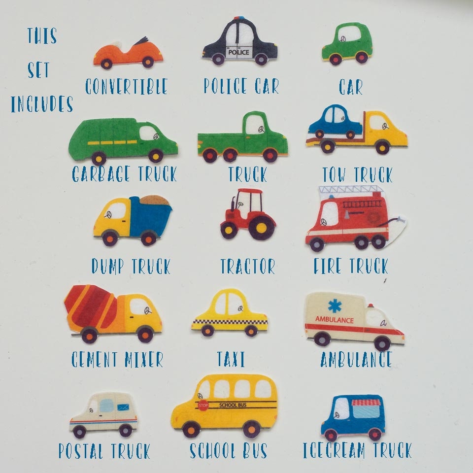 Felt Cars Set Travel Felt Stories Early Learning Activity | Etsy