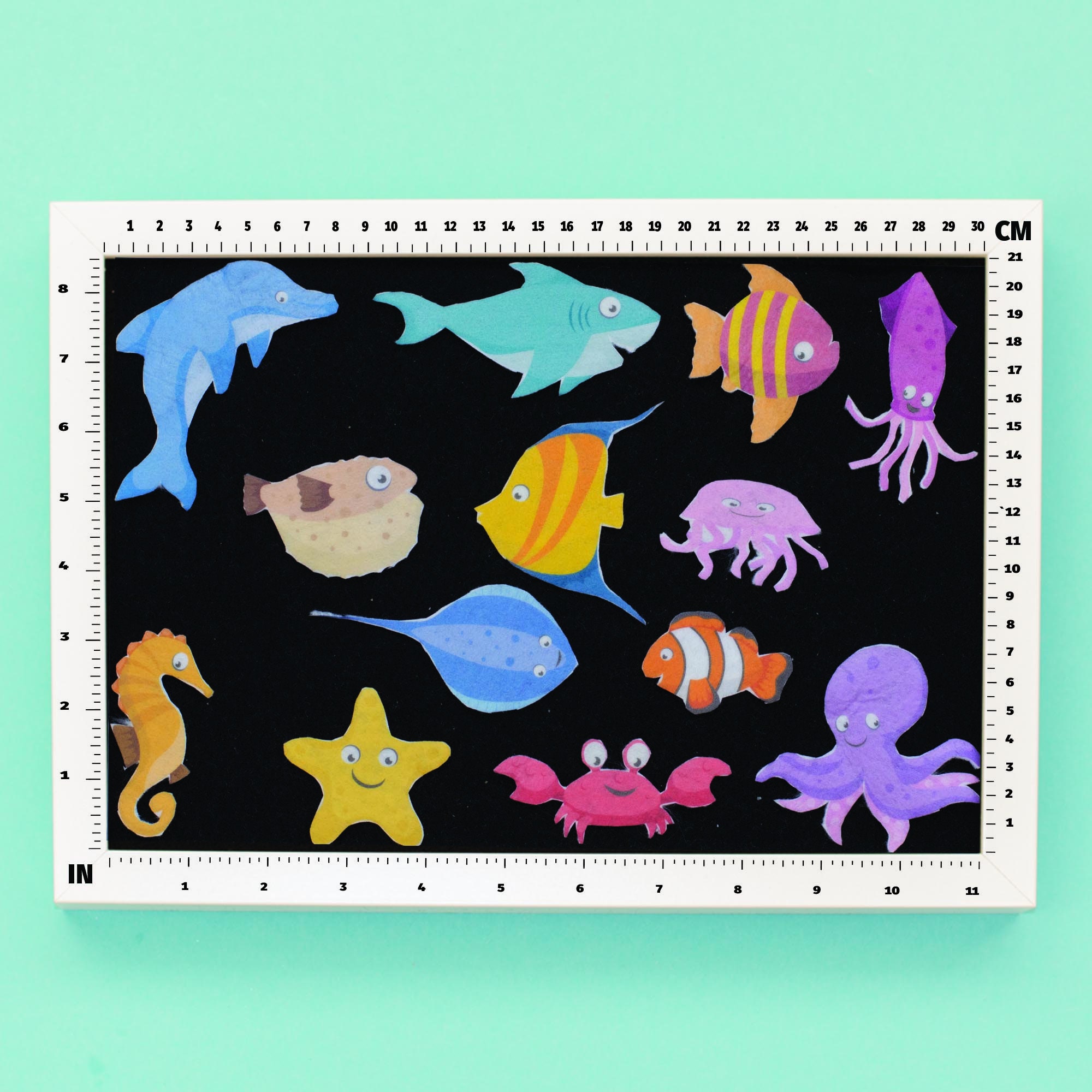 Felt Board Sea Animals Set Cute Marine and Ocean Animals - Etsy