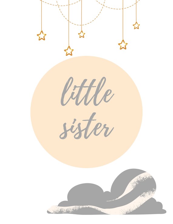 Wall Accent, Little Sister Wall Art, Little Sister Gift, Girls Room ...