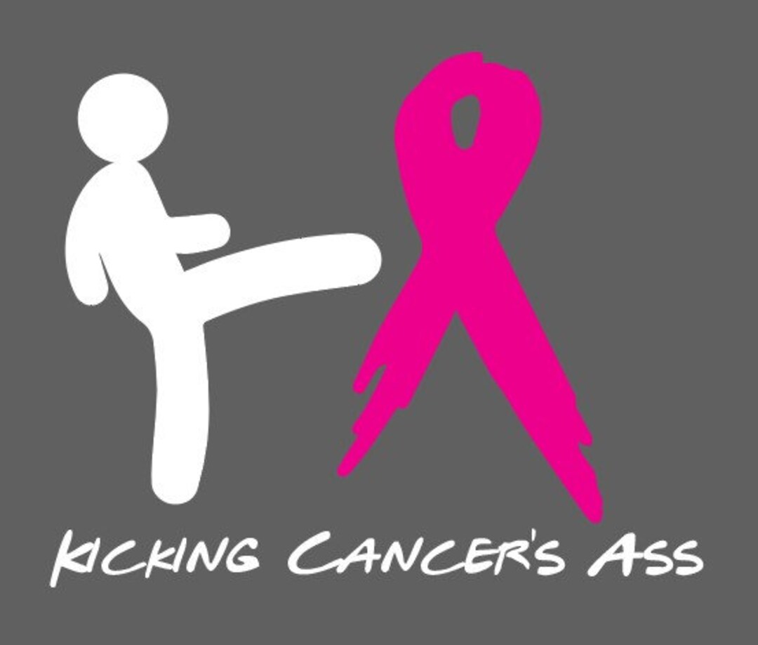 Kicking Cancers ss Decal - Etsy