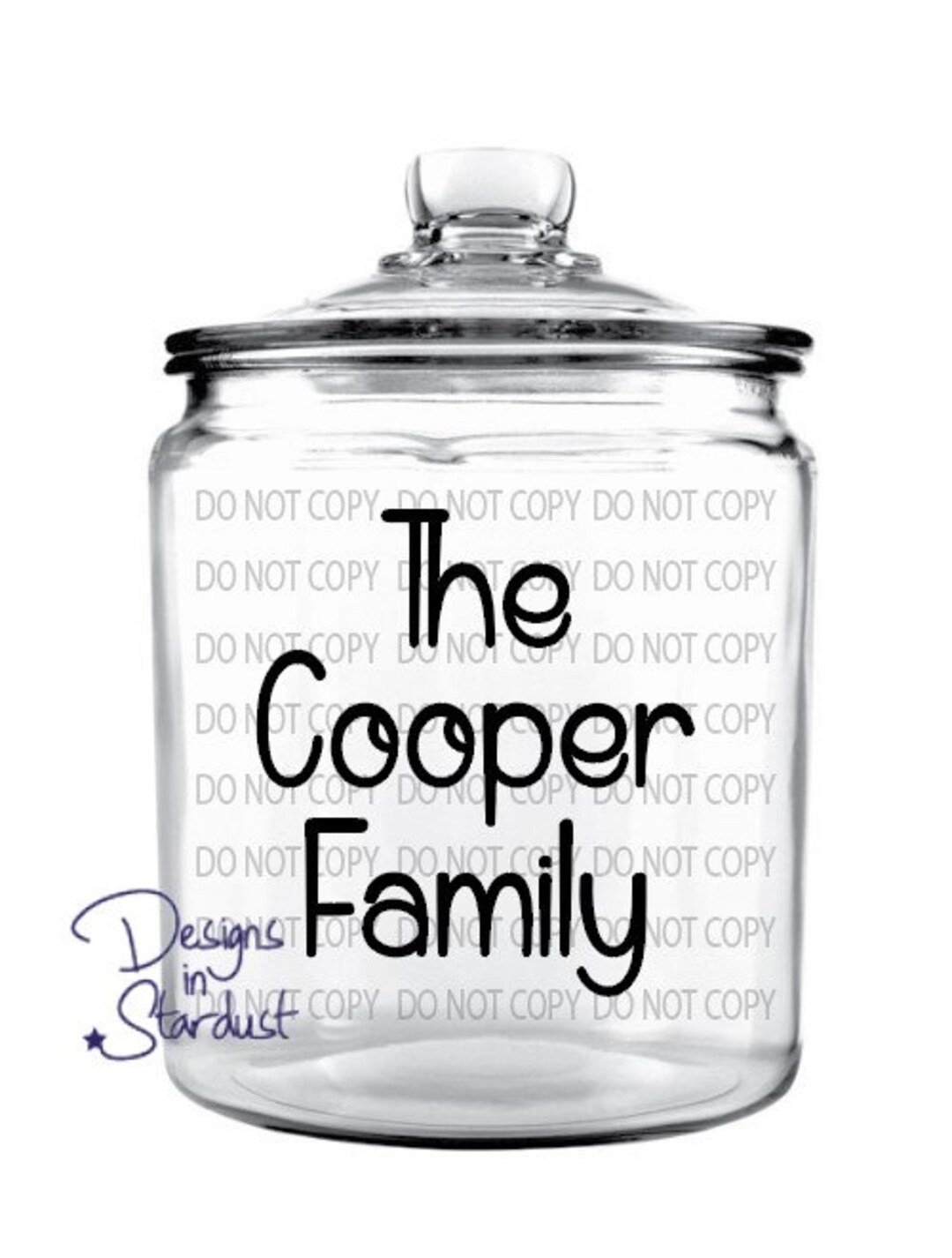 Glass Treat or Cookie Jars Your Family Name - Etsy