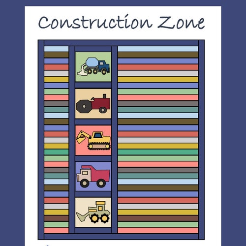 Construction Zone Quile Pattern PDF DOWNLOAD - Etsy