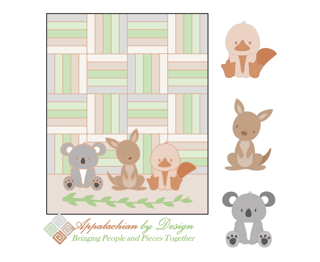 Baby Roo & Friends Quilt Pattern - 10% Donation to Australia Relief ...