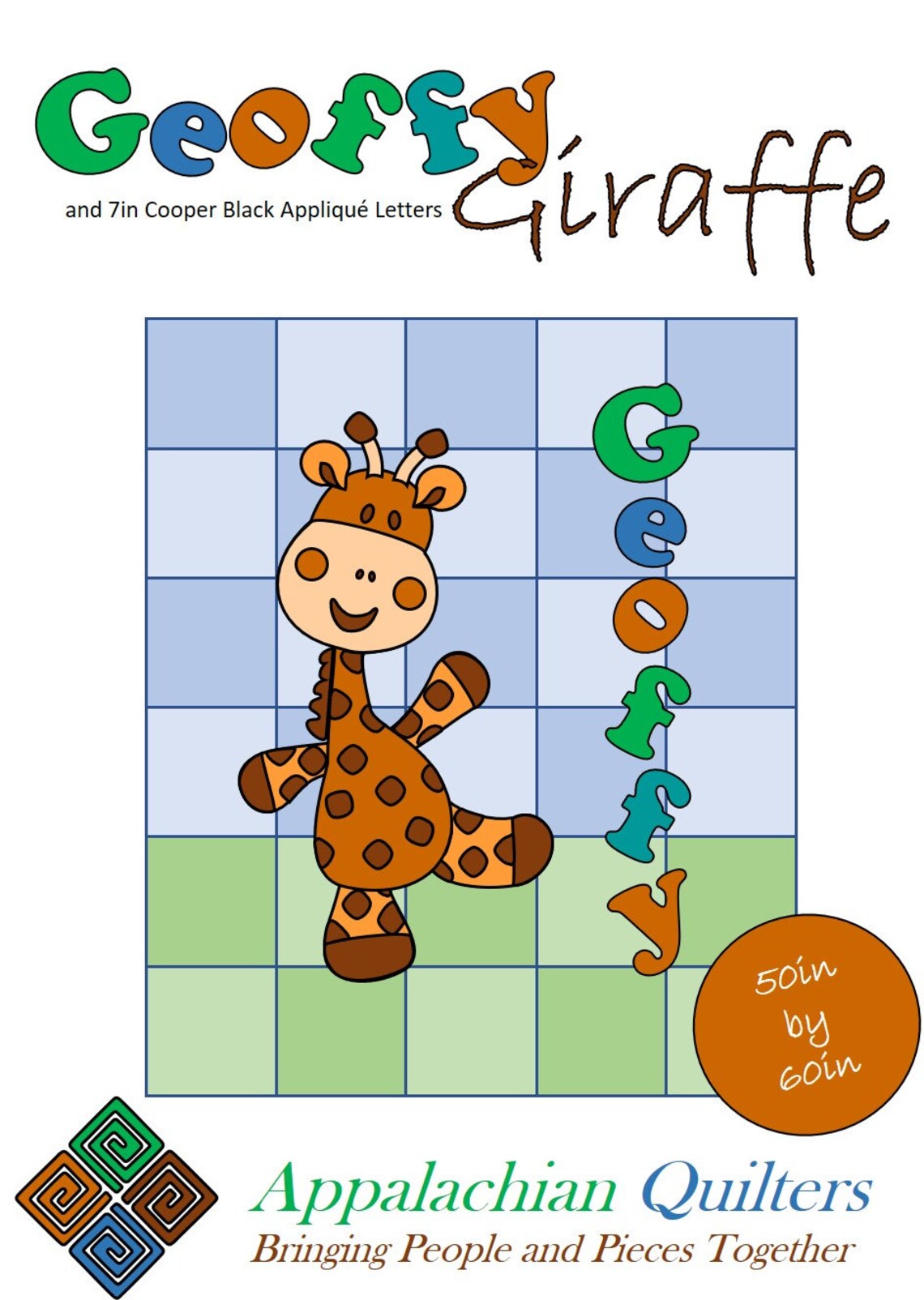 Geoffy Giraffe Quilt Pattern 50in by 60in - Etsy